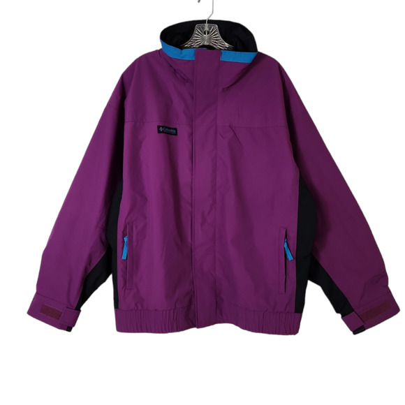 Columbia | Jackets & Coats | Vintage Columbia Waterproof Bugaboo Jacket Sz L Purple Black ...